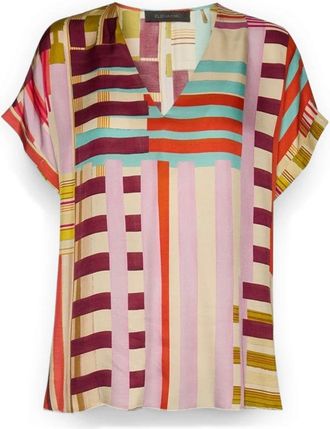 Elena Miro Femme, Blouses et Chemises, Multicolore, Taille: 56 FR Blouse Imprim&eacute;e en Viscose