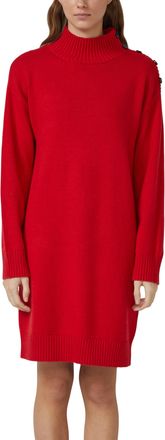 s.Oliver Strickkleid mit dekorativem Knopf-Detail