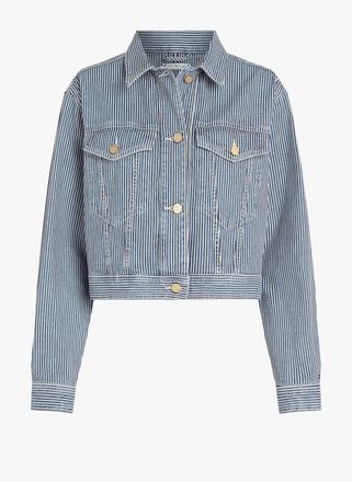 Tommy Hilfiger Veste en jean cropp&eacute; &agrave; rayures