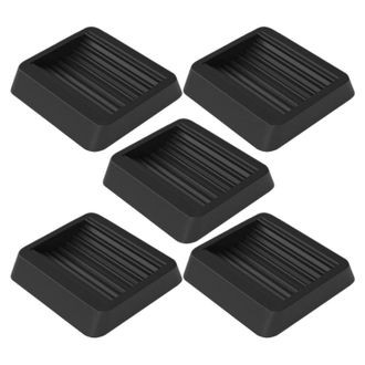 Hemobllo OATIPHO Stuhlrollenpuffer 5 St&uuml;ck aus schwarzem TPU, 50 x 64 mm, rutschfest, mit Rillen, f&uuml;r M&ouml;bel, B&uuml;ro, Zuhause, Rollwagen, feste Stabilit&auml;t
