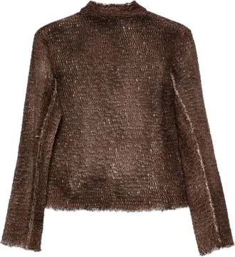 Avant Toi Wool Boucl&eacute; Jacket - Brown
