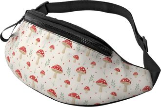 Generic Umh&auml;ngetaschen Atmungsaktiv H&uuml;fttaschen Pilzmuster Stylisch Sporttasche F&uuml;r Fitness Fahrrad Laufen 14X35Cm