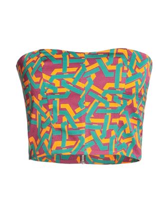 8 by YOOX MULTICOLOR SATIN TOP