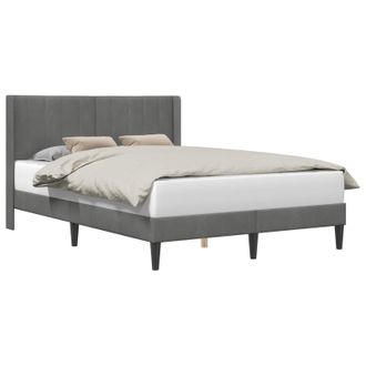 vidaXL Struttura Del Letto Grigio Scuro 137 X 190 Cm Velluto Vidaxl
