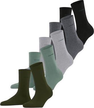 Esprit Solid Mix Multipack W So coton unies lot de 5 paires, Chaussettes Femme, Multicolore Black Grey Green 0020, 36-41