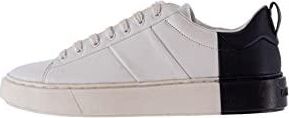 Guess Homme New Vice Sneaker, Blanc et Noir, 43 EU