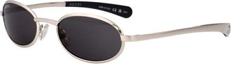 Gucci Gg1942S Sonnenbrille mit ovalem Rahmen - - Accessories - Herren - Grau - 53 MM