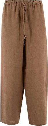 Antonelli Femme, Pantalons, Brun, Taille: 40 FR Svezia Wide Pantalons