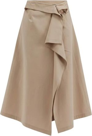 Carven Femme, Jupes, Beige, Taille: 38 FR Sk412 Jupe Cascade
