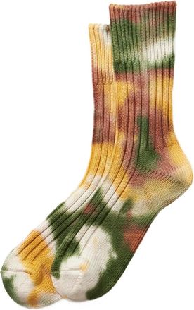 RoToTo chaussettes à motif tie dye - Jaune