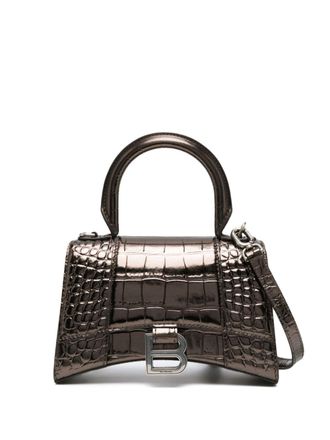 Balenciaga Handtasche mit Kroko-Effekt - Braun