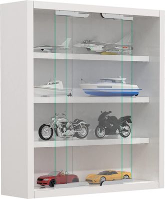 VCM Glasvitrine hängend | Vitrine Glas mit ESG-Sicherheitsglas | Maße: H. 40 x B. 37 x T. 10 cm| Hängevitrine Glas | Modern und platzsparend | Glas Vitrin