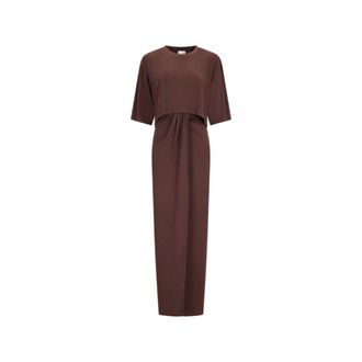 Andamane Femme, Robes, Brun, Taille: 36 FR Anja Cut Out T-shirt Maxi Dress