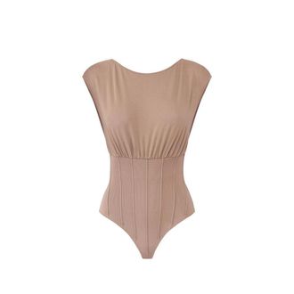Elisabetta Franchi Damen, Oberteile, Beige, MGr&ouml;&szlig;e