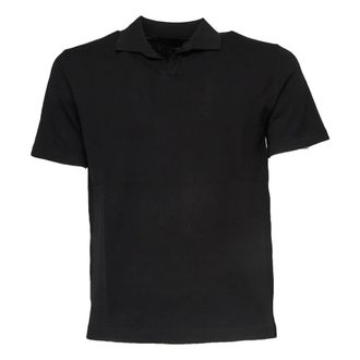 Dondup Homme, Tops, Noir, Taille: 2XL Polo Regular-fit en Cr&ecirc;pe de Coton
