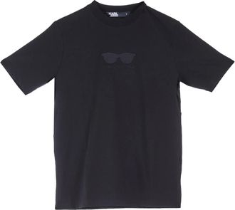 Karl Lagerfeld Homme, Tops, Noir, Taille: 2XL Tshirt Occhiali