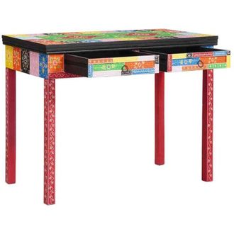 vidaXL Schreibtisch Braun 100 x 50 x 75 cm Massivholz Mango Vidaxl