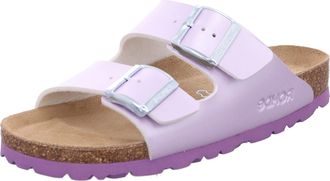 Rohde Damen Pantolette Zwei Riemen Metallic Effekt Weite G Perlato Alba 5623, Größe:37 EU, Farbe:Violett
