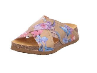 Think Damen KOAK, chromfrei gegerbte nachhaltige Pantolette, 9000 Savana, 37 EU