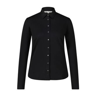 Stefan Brandt Baumwoll Jersey Bluse Alma - - Blouses & Shirts - Damen - Schwarzk - S