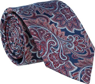 Willen Krawattenfabrik Krawatte Marine Paisley