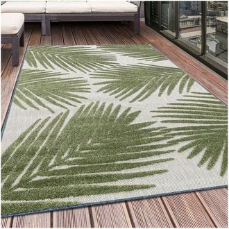 Allotapis Collection Allotapis - Tapis floral intérieur et extérieur vert Bent Vert 140x200