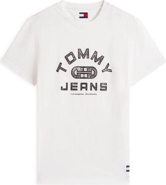 Tommy Hilfiger T-Shirt mit Label-Print auf der Vorderseite aus Baumwolle in