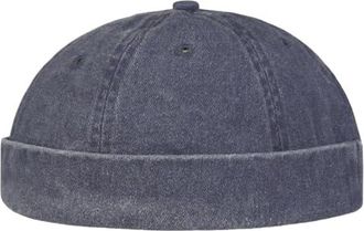 LIPODO Bonnet Docker Uni Cotton Homme - Beanie en Coton Casquette Skull Bonnets Docker, Fermeture Fermeture Scratch Printemps-&eacute;t&eacute; &Eacute;t&eacute; - Taille Unique Bleu fo