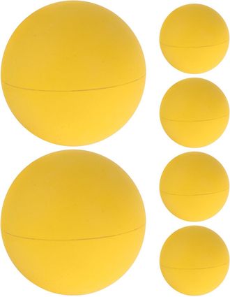 Yarnow 6 St&uuml;ck Squashb&auml;lle Gelb Gummi Trainingsb&auml;lle mit Hohem R&uuml;ckprall f&uuml;r Indoor Outdoor Reaktions und H&uuml;pfspielb&auml;lle f&uuml;r Squash Training