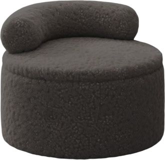 Generic Fu&szlig;hocker Ottomane - Runde Pl&uuml;schbank mit Stauraum, Fu&szlig;hocker Ottomane mit R&uuml;ckenlehne f&uuml;r Sofa, Zuhause, Wohnzimmer, Schlafzimmer, Eingangsbereich, M