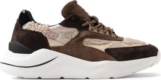 D.A.T.E. D.a.t.e., Femme, Chaussures, Multicolore, Taille: 36 EU Baskets en daim marron avec détails en cuir verni