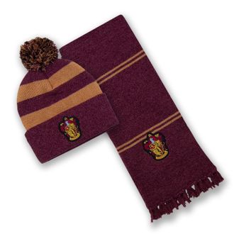 Bioworld Harry Potter Gryffindor Erwachsene M&uuml;tze und Schal Winter Set, kastanienbraun, One size