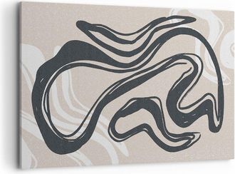 Arttor Wandbilder Dekoration Wohnzimmer Minimalismus Boho Skandinavisch Bilder auf Leinwand 120x80cm Leinwandbild Schlafzimmer Deko Wand Kunstdruck Art Gro&szlig; 