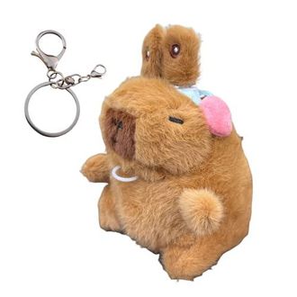 Generic Porte-cl&eacute;s en peluche, mignon et compact Capybara - Pendentif de sac en peluche pour sacs &agrave; main, sacs &agrave; dos et porte-monnaie - Pour hommes, filles, a
