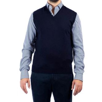 La Fileria &Auml;rmelloses Hoodie-Sweatshirt - - Knitwear - Herren - Blau - L