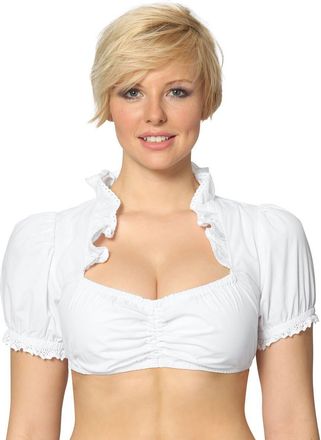 Stockerpoint Damen Regular Fit Trachtenbluse B - 3036, Gr. 36 (Herstellergr&ouml;&szlig;e: 32), Wei&szlig; (Wei&szlig;)