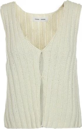 Sams&oslash;e & Sams&oslash;e Femme, Tops, Blanc, Taille: 42 FR Salou Vest
