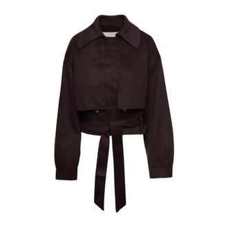 Nanushka Short Trench With Belt - - Jackets - Damen - Braun - L