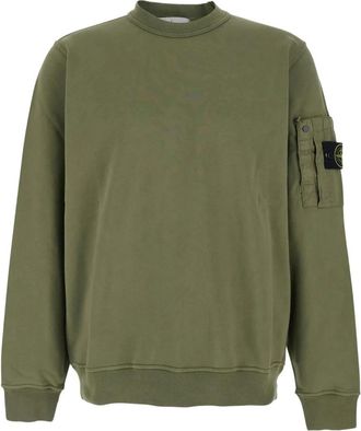 Stone Island Homme, Sweatshirts et sweats &agrave; capuche, Vert, Taille: M SweaT-shirt ras du cou coupe classique