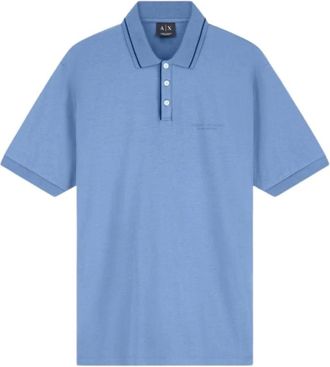A|X Armani Exchange Homme, Tops, Bleu, Taille: M Polo Coupe Standard