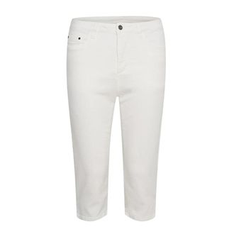 Kaffe Capri Jeans Shorts Kreide - - Jeans - Damen - Wei&szlig; - 3XL