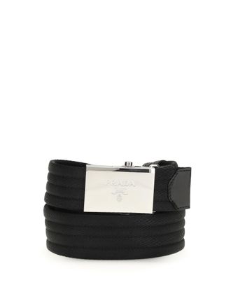 Prada Mens Nylon Belt Black Polyester