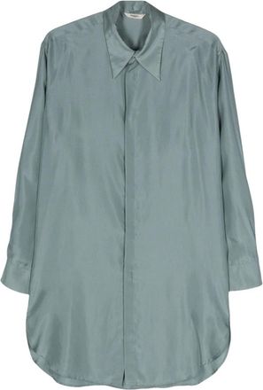 Barena Chemise Lela Pura Silk - Femme - Blouses et Chemises - Bleu - Taille: 36 FR