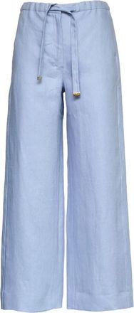 Max Mara Femme, Pantalons, Bleu, Taille: 38 FR Wide Pantalons