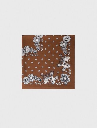 Maje Seidentuch Mit Bandana-print - Imprime Bandana Marron - Maje