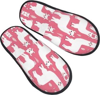 Generic Alpaga Lama Femme Homme Chaussures De Maison Peluche Pantoufles Confortable Chaussons Pour Ext&eacute;rieur Automne Int&eacute;rieur M