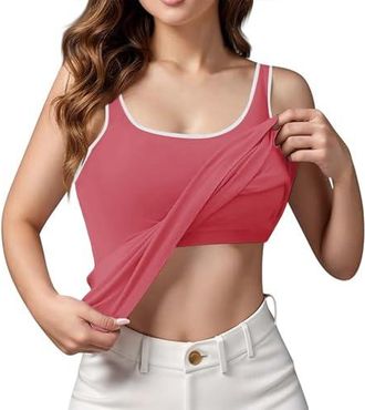 Generic D&eacute;bardeur Femme Coton Tank Top &Eacute;l&eacute;gant Haut sans Manches Style Lin pour Femmes offrant Une Coupe ajust&eacute;e id&eacute;ale pour des Occasions d&eacute;contract&eacute;es et Fo