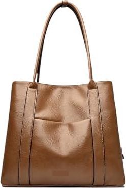 Generic Compatible for les sacs fourre-tout for femmes de grande capacit&eacute;, d&eacute;placements simples &agrave; une seule &eacute;paule, r&eacute;tro(Khaki)
