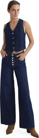 Mavi Damen Siena Button UP Jeans, Rinse Denim, 26/30