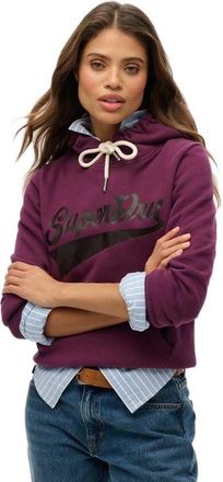 Superdry Damen Super Athletics Kapuzenpullover Aubergine Lila 38